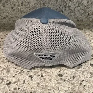 Columbia | Accessories | Columbia Pfg Blue Mesh Snapback Mens Trucker ...